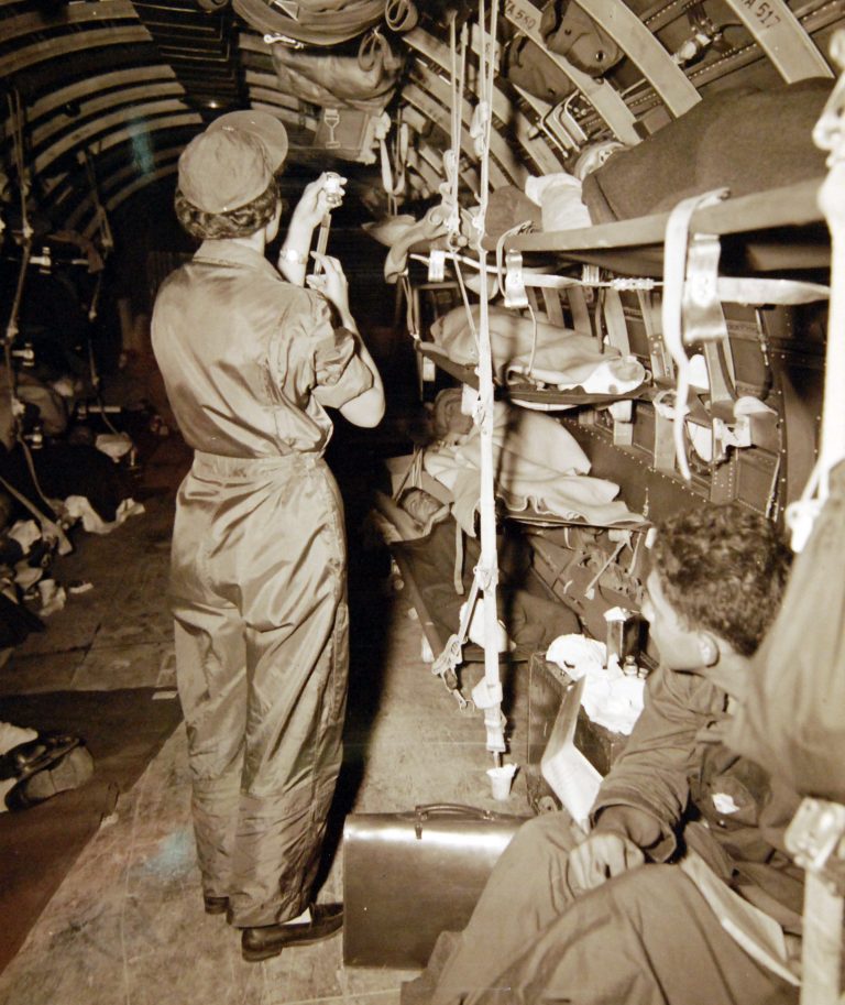 Flight Nurse Gives Penicillin to Patient During Air Evacuation – Women ...