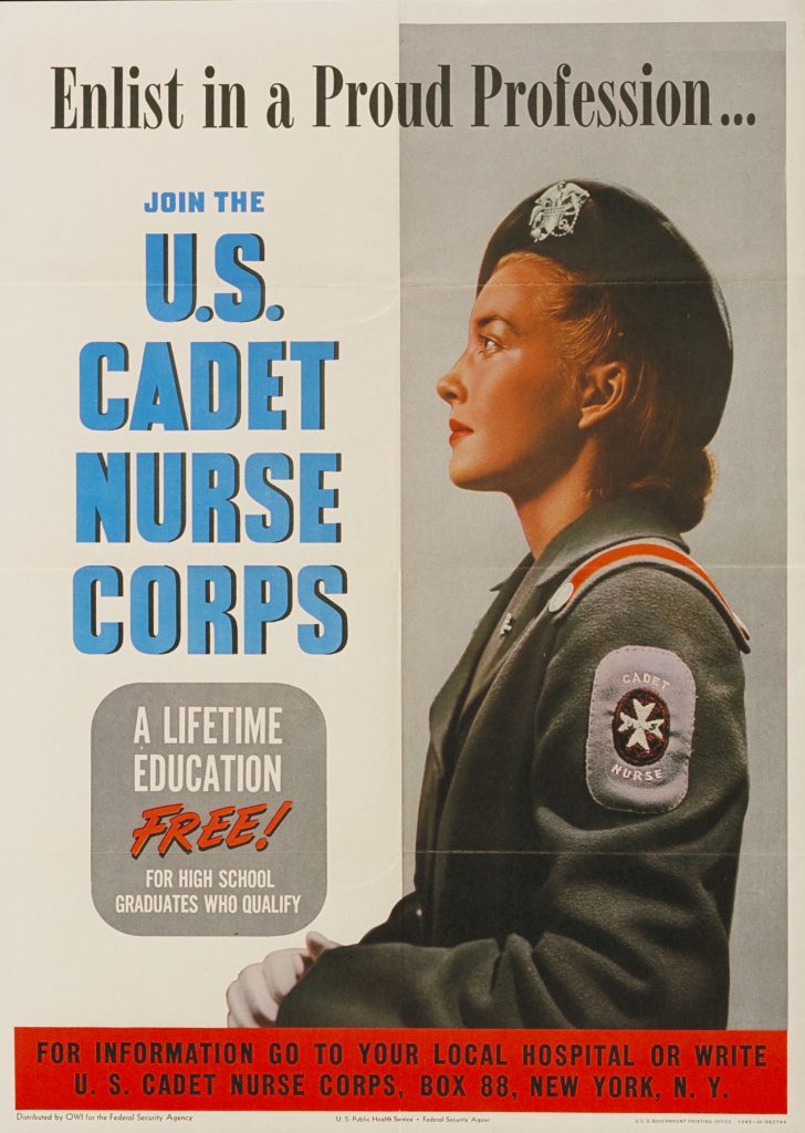 Join the U.S. Cadet Nurse Corps WWII Recruiting Poster – Women of World ...