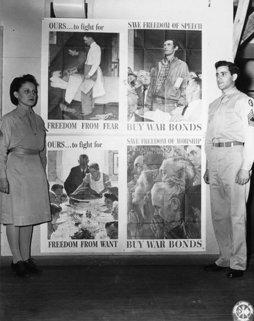 WAC and Soldier with Four Freedoms Posters – Women of World War II